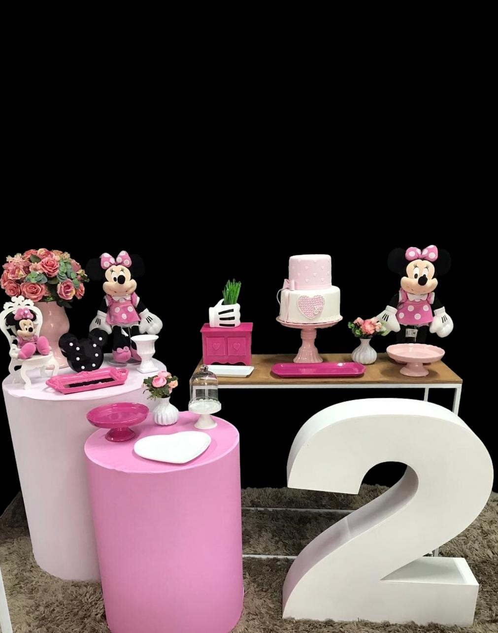 Aluguel kit Minnie Rosa - Fuxica Locações de Kits e Materiais para ...