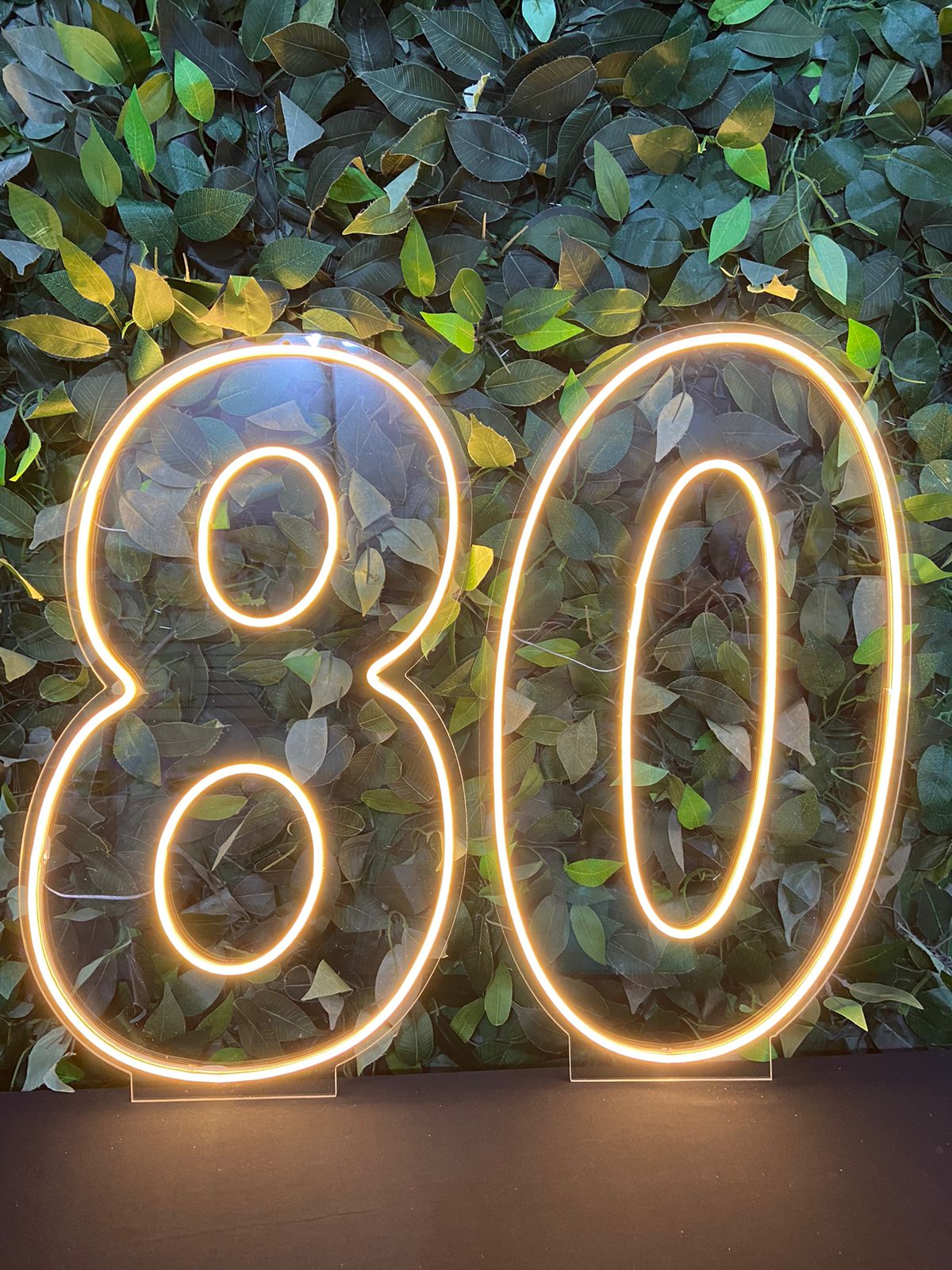 Aluguel numero 80 Led - ( 60 cm) branco quente - Fuxica Locações de ...